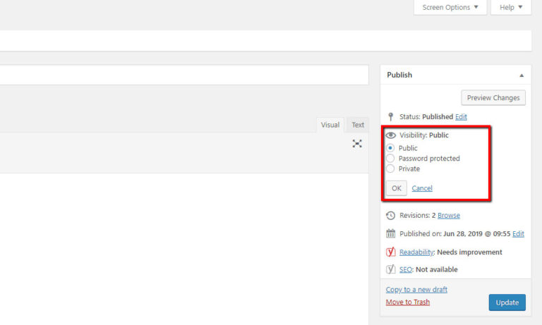 How to Make WordPress Private Page Or Post - WPKlik