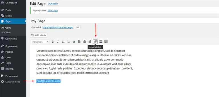 How to Add Email and Phone Number Links in WordPress - WPKlik