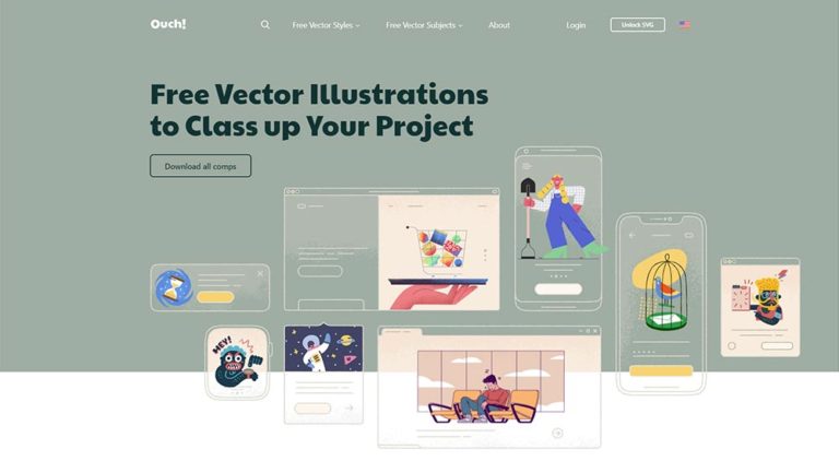 Best 10+ Websites With Vector Illustrations - WPKlik