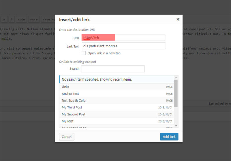 How to Add a Link in WordPress the Easy Way - WPKlik