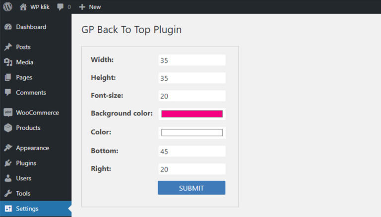 How to Make a Back to Top Button in WordPress - WPKlik