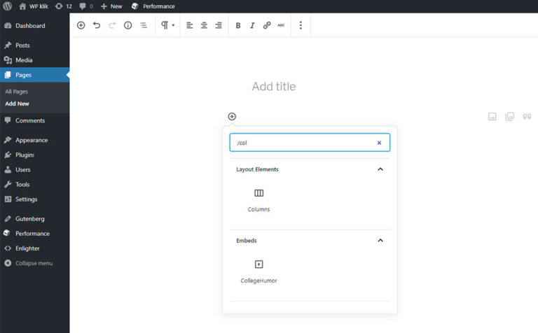 Gutenberg Columns Block And How To Add It To Wordpress Wpklik 