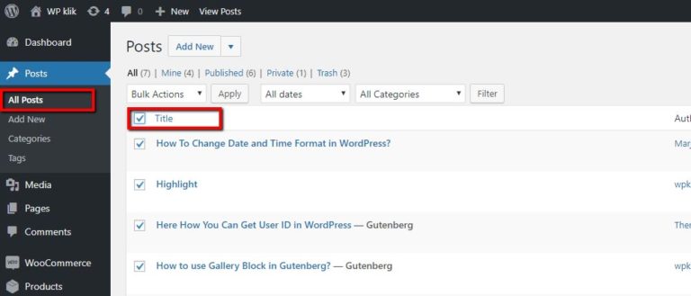 How to Bulk Delete WordPress Posts With and Without Plugins - WPKlik