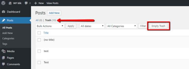How to Bulk Delete WordPress Posts With and Without Plugins - WPKlik