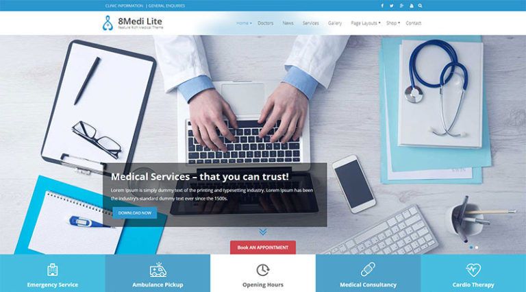 5+ Professional Free Medical WordPress Themes - WPKlik