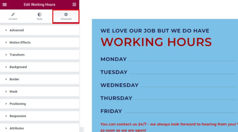 How to Add Opening Hours in WordPress - the Easiest Way - WPKlik